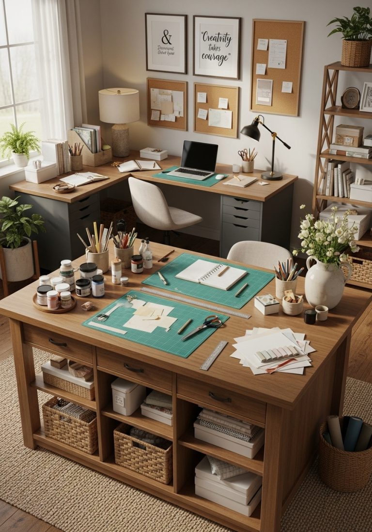 Office And Craft Room Combined: 15+ Layout And Arrangement Ideas For A ...