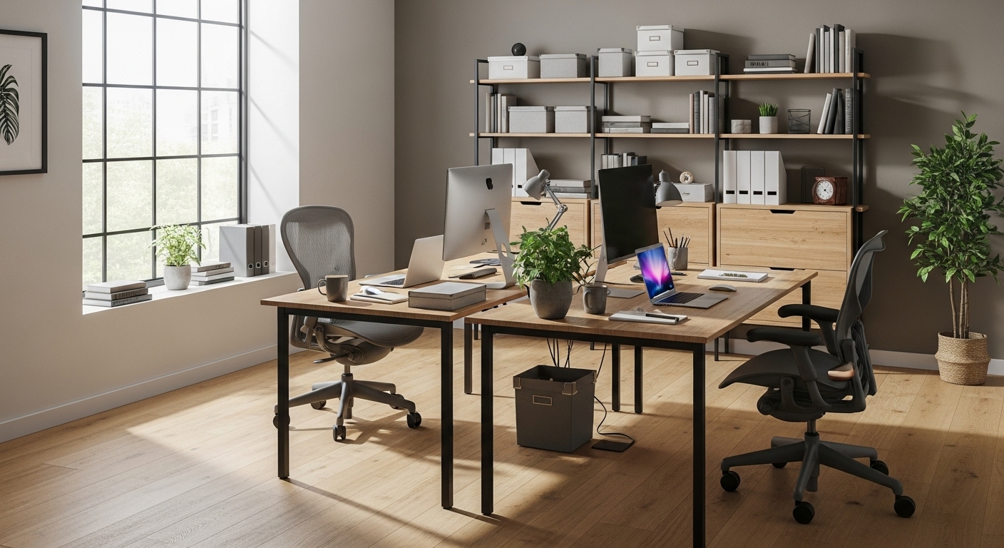 Office For Two People Layout: 21 Smart & Stylish Ideas